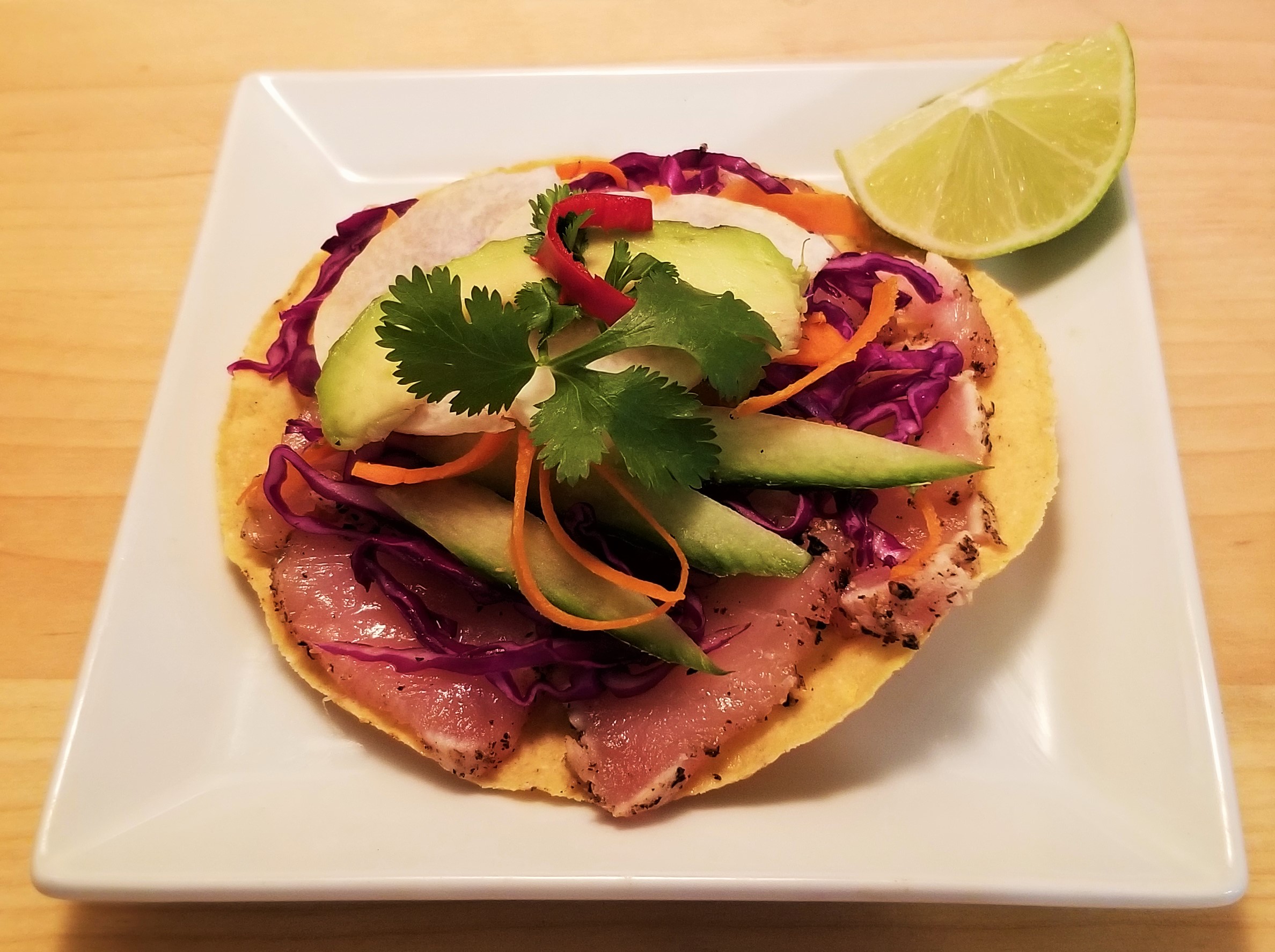 Seared Tuna Tostada – My Slice of Mexico