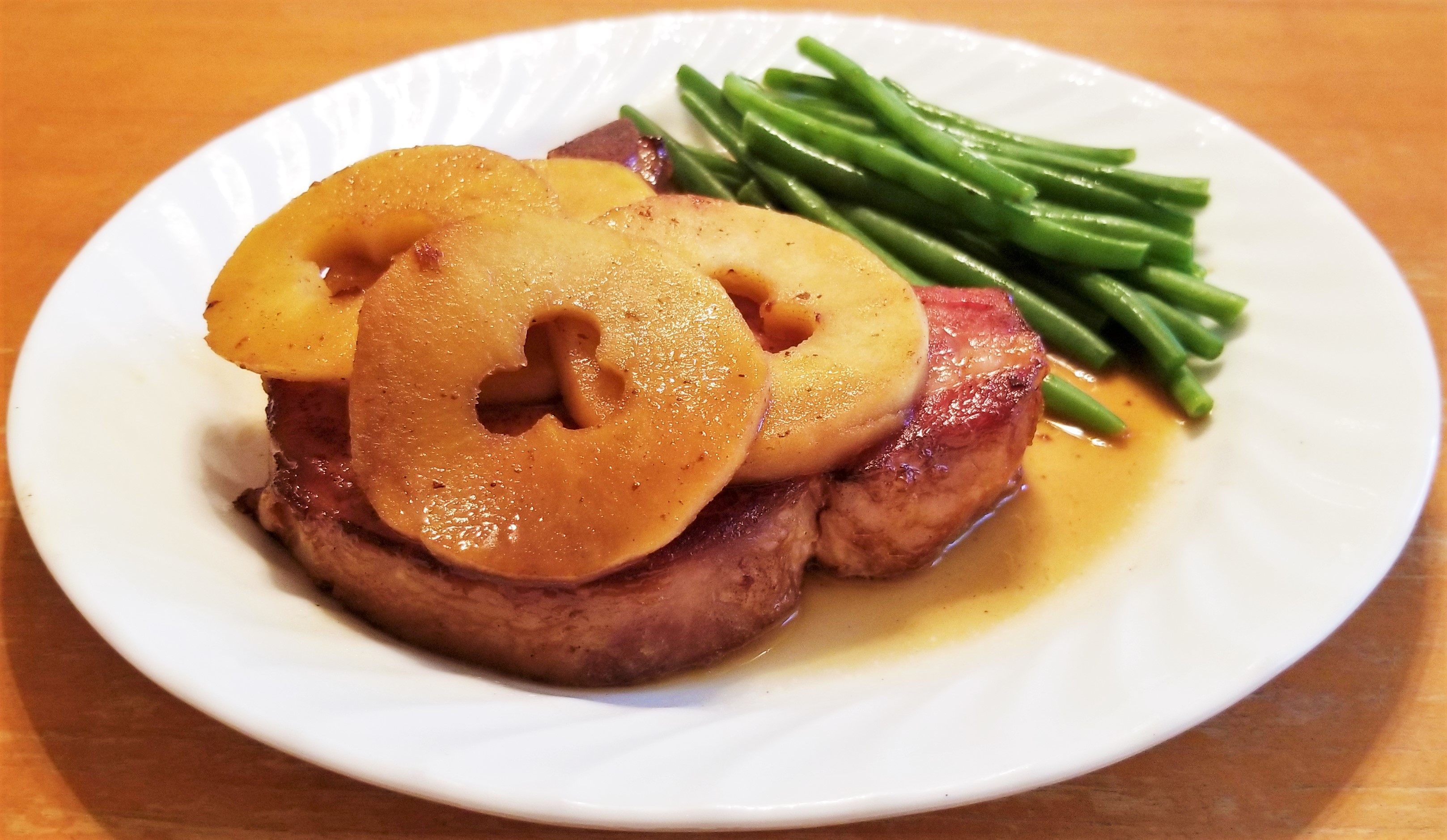 Smoked pork chop in apple cider reduction – My Slice of Mexico